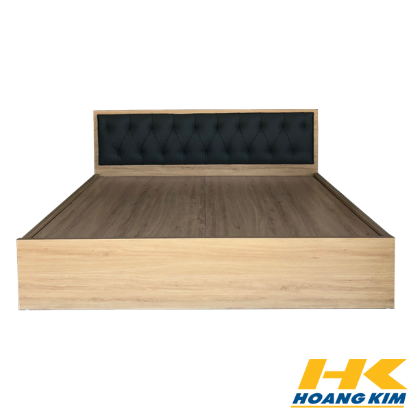 Giường Ngủ Gỗ MDF Phủ Melamine Bọc Nệm Hiện Đại Màu Vàng HK 388